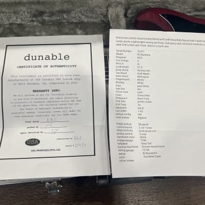 Dunable R2 Baritone USA Custom Shop 2022 - Cherry red satin | Reverb