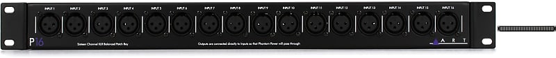 ART P16 16-channel XLR Balanced Patchbay Bundle with Middle | Reverb