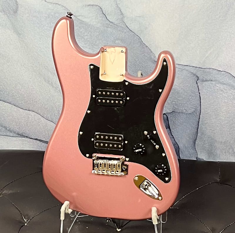 Squier FSR Loaded HH Stratocaster Body Burgundy Mist | Reverb