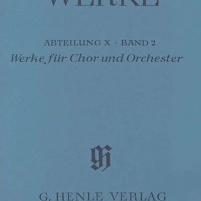 Henle Complete Edition Choral Works with Orchestra Hardcover | Reverb