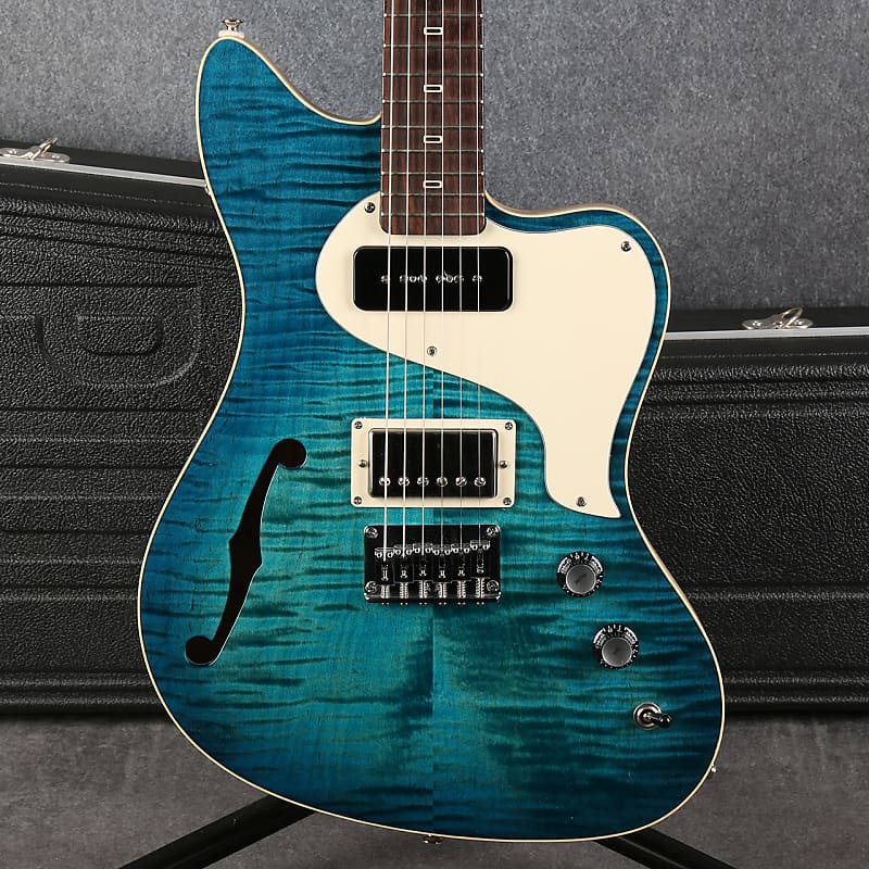 PJD St John Elite F-Hole - Royal Blue Teardrop Burst - Hard | Reverb
