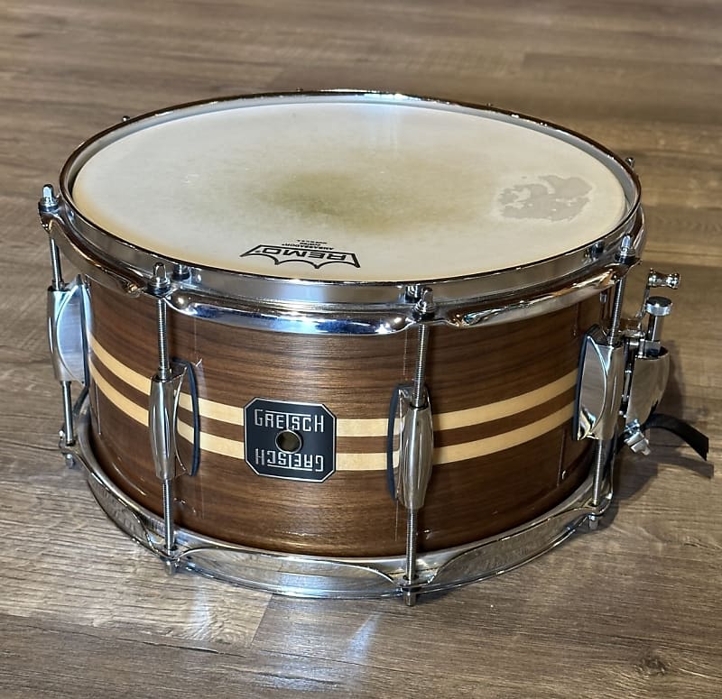 Gretsch Full Range Walnut Snare Drum w/ Maple Inlay 13x7 | Reverb