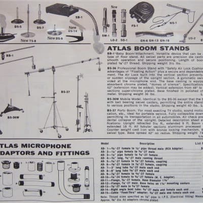 Vintage RARE 1940's Atlas Sound DS7 microphone stand cast | Reverb