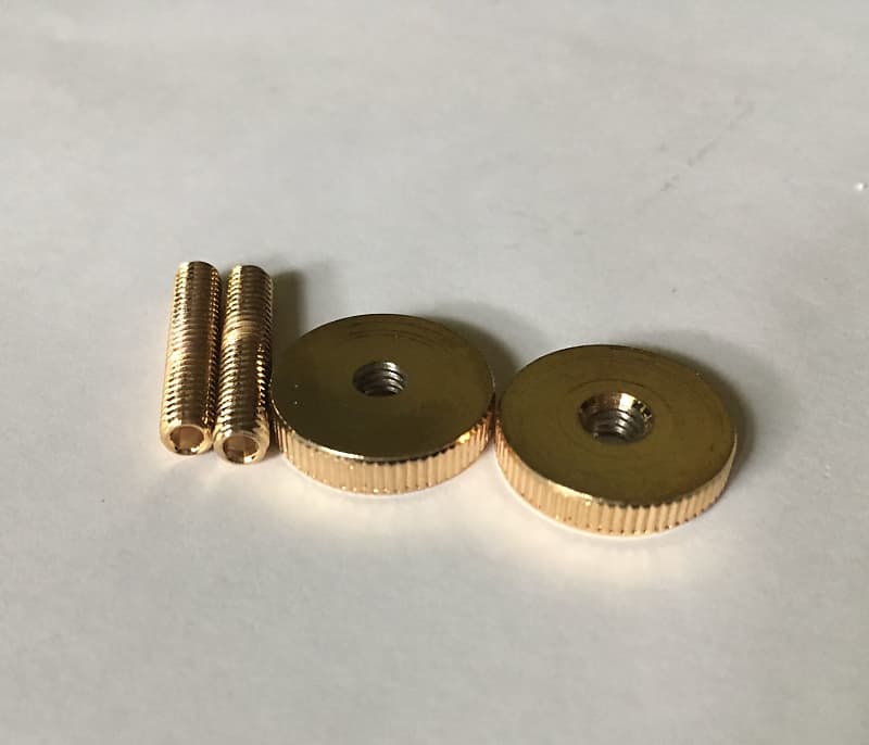 10 Gold Thumbwheels and Allen Head Posts for Archtop | Reverb