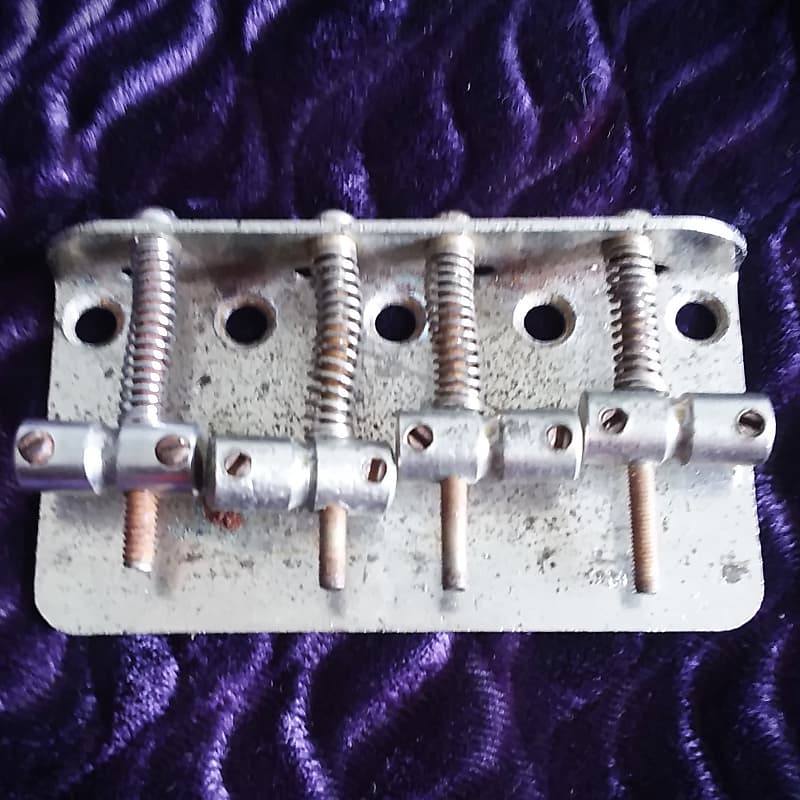 Vintage Style 4-String Bass Bridge for Fender® - AGED CHROME | Reverb