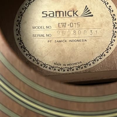 Samick Acoustic Guitar LW -015 1996 Indonesia | Reverb