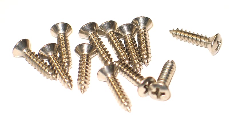 Lot of 12 Stainless Oval Head Philips Pick Guard Screws f. | Reverb