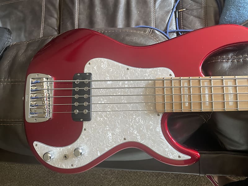 G&L USA Kiloton 5 Candy Apple Red - Pearl Block Inlays - 5 | Reverb