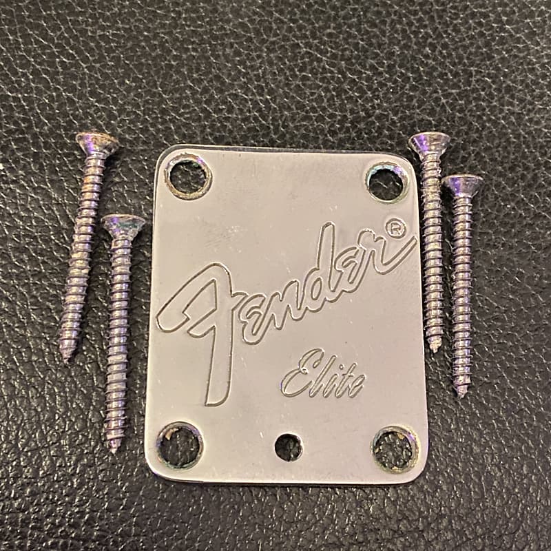 Fender Elite Stratocaster Guitar part - Neck Plate 1983 - | Reverb