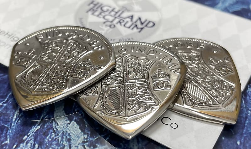 The Highland Plectrum Co. One (1) King George Half Crown Coin | Reverb