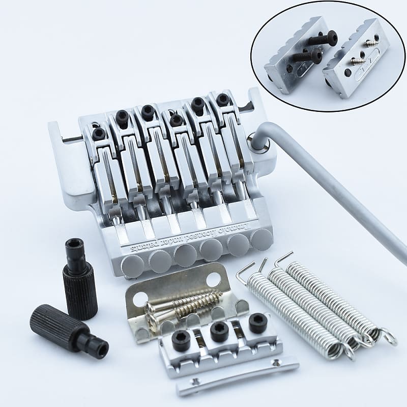 Guitar Chrome Double Locking Bridge System Set | Reverb