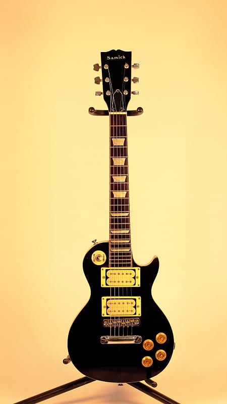 Samick mini Les Pual 1980 - Rare Black | Reverb