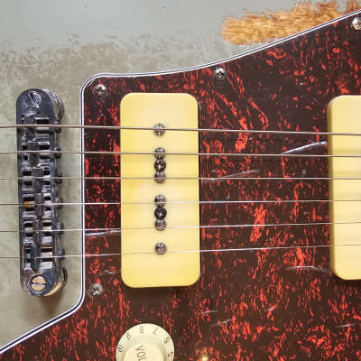 Custom Jazzmaster grey guitar relic with P90 pickups 2025 - | Reverb