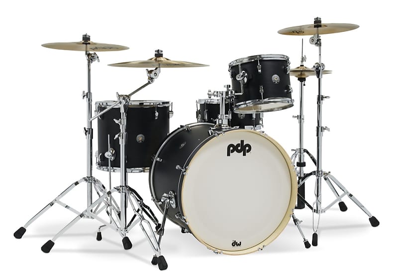 PDP Spectrum Series 4 pc Drum Set w/22 Bass Drum - Black | Reverb