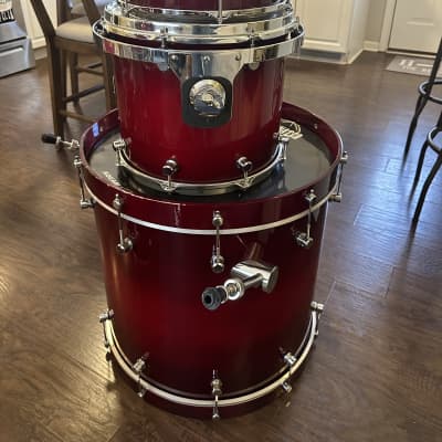 Pearl Custom 1982-1990 - Black & Wood Stripe | Reverb