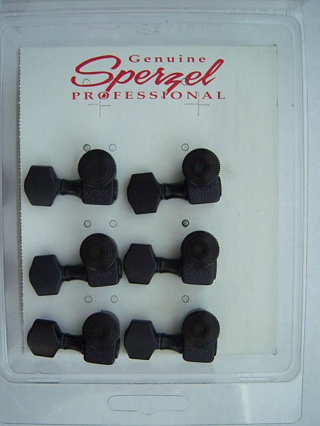 Sperzel EZ-Mount 6 Inline Black locking tuner - NO Drilling! | Reverb