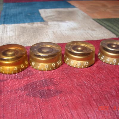 Set of 4 Vintage Gibson Guitar Les Paul Speed Barrel Knobs | Reverb
