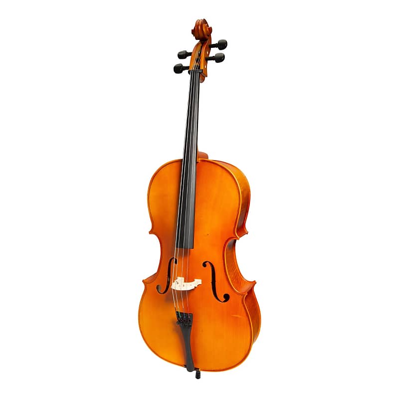 Steinhoff 1/2 Size Solid Top Student Cello Set (Natural | Reverb