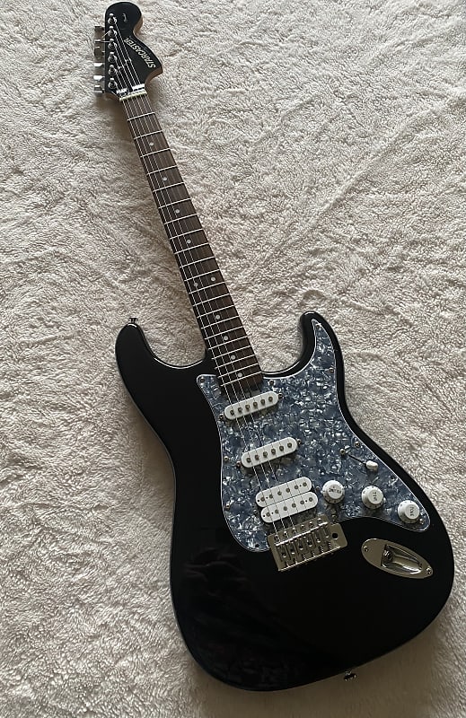 Fender Starcaster Stratocaster - Black | Reverb
