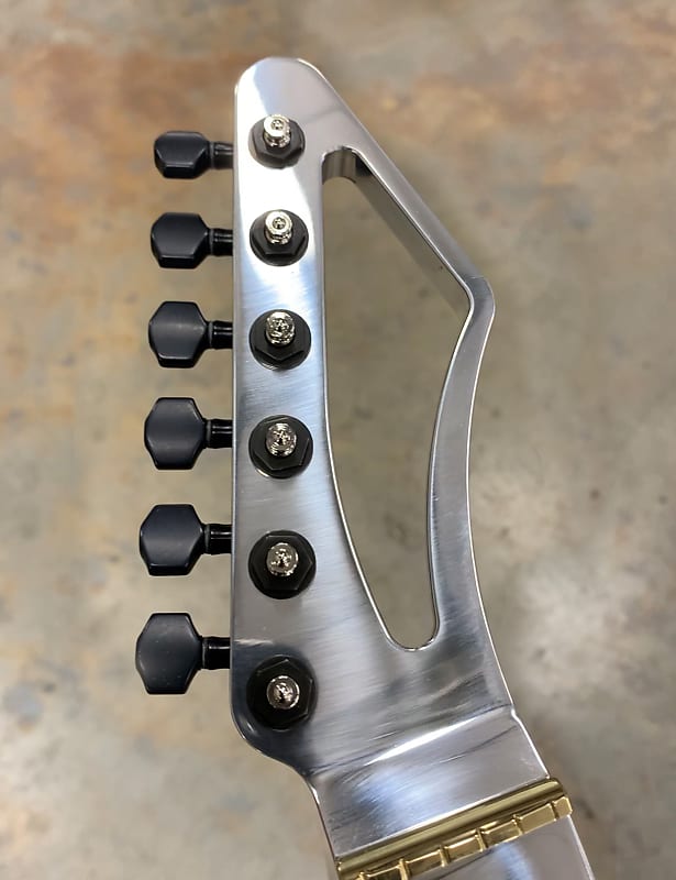 Aluminati UL Aurora 6 inline Polished Aluminum Guitar Neck - | Reverb