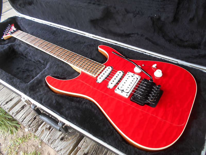 Jackson USA Exotic Dinky 1994 Transparent Red | Reverb