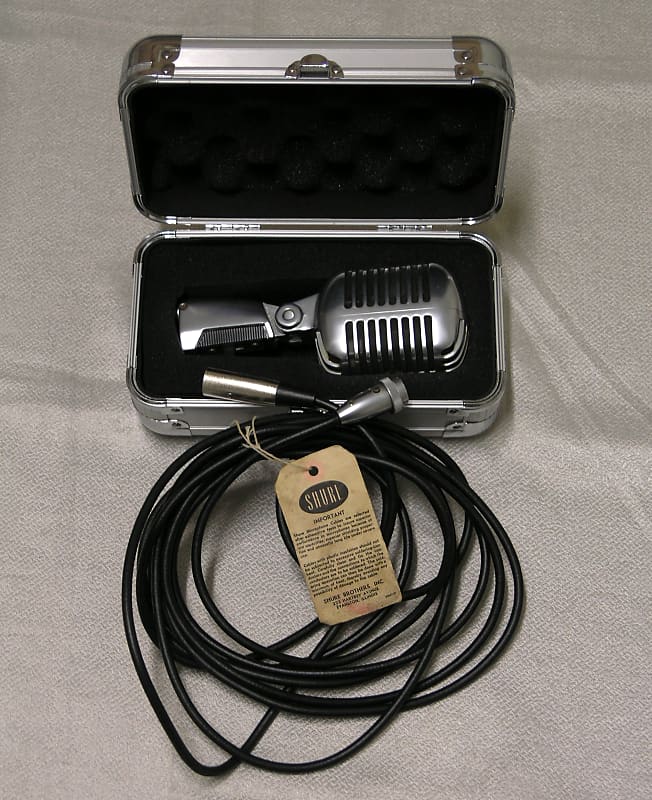 Vintage 1960's Shure 55SW Microphone + Case & Cable Mint | Reverb