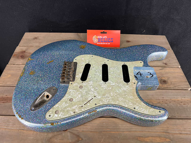 Real Life Relics Strat® Stratocaster® Body Aged Blue Mist | Reverb