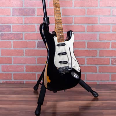 Medium Rare Guitars Diablo “Rat Strat” Relic Black Over | Reverb UK