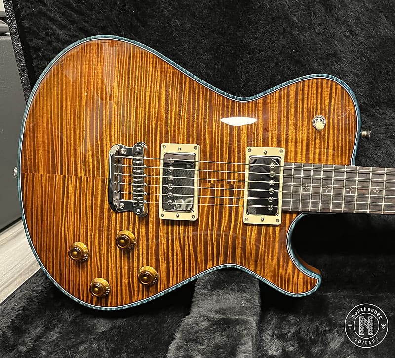 Knaggs Kenai T1 2022 Aged Scotch / Teal Stained Maple Binding | Reverb