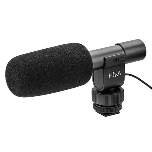 H&A OC-VM-100 Professional On Camera Shotgun Microphone with | Reverb