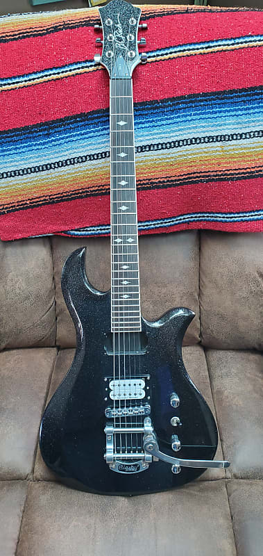 B.C. Rich Eagle Pro X Black Metal Flake | Reverb