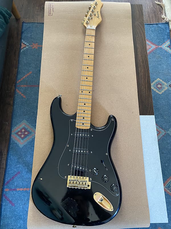 Harmony H80T H-80t stratocaster 1980’s - Black | Reverb