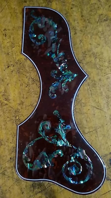 Folk Acoustic Guitar Scratch Plate with Abalone | Reverb