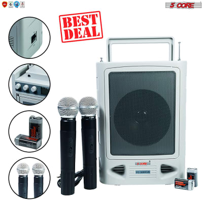 5Core Portable Rechargeable Wireless Microphone System for | Reverb