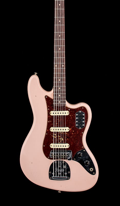 Fender Custom Shop Bass VI Journeyman Relic - Aged Shell Pink | Reverb