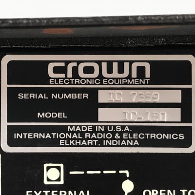 Vintage Crown IC-150 Stereo Preamp Preamplifier | Reverb