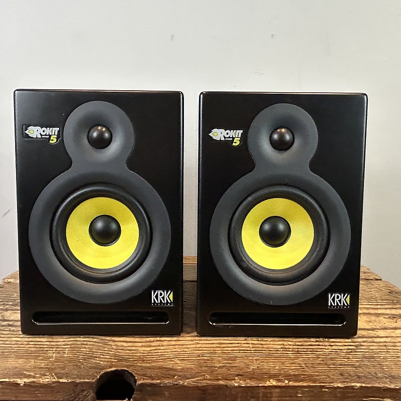 KRK Rokit5 powered monitors 2000’s - Black/yellow | Reverb
