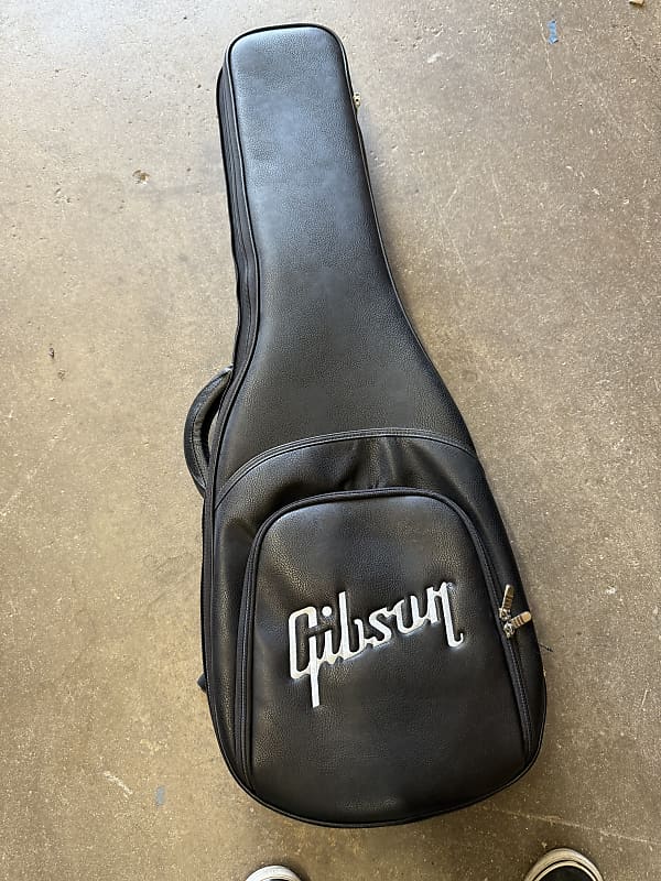 Gibson Premium leather gig bag 2023 - Black leather | Reverb