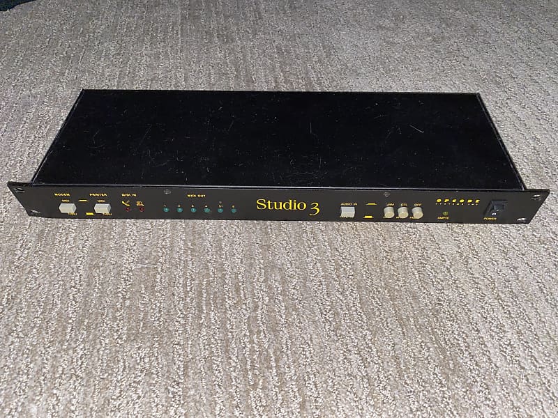 Opcode Studio 3 MIDI THRU / MERGE BOX rack rackmount 1u | Reverb