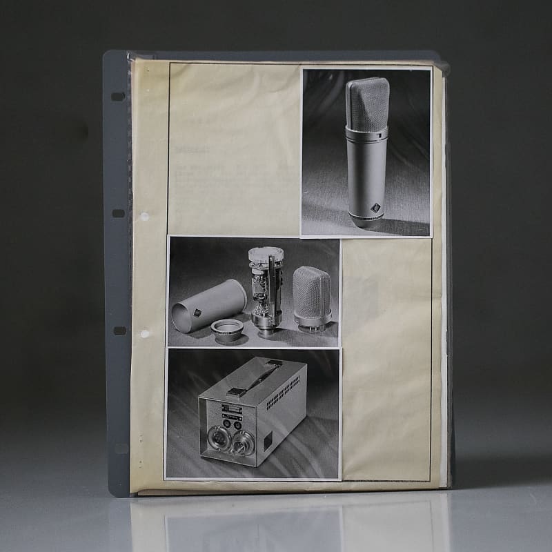 Neumann U67 original 1960's information binder in German | Reverb