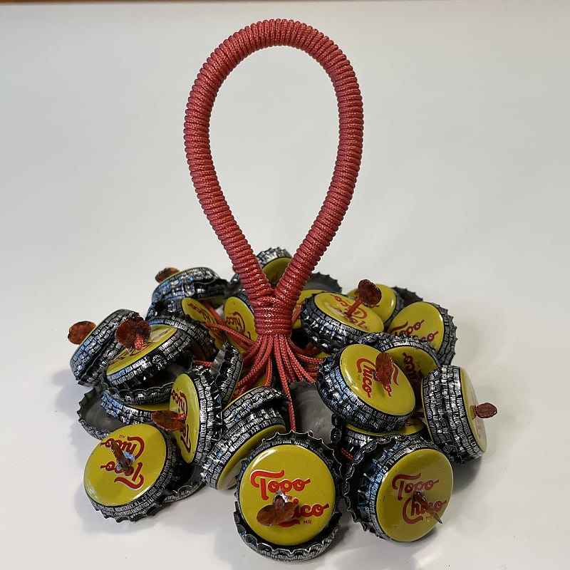 Upcycled Percussion - Bottle Cap Hand Rattle / Shaker - Topo | Reverb