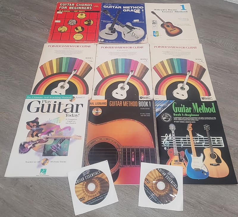 Lot of 9 Learn Guitar/Sheet Music Books and CDs | Reverb