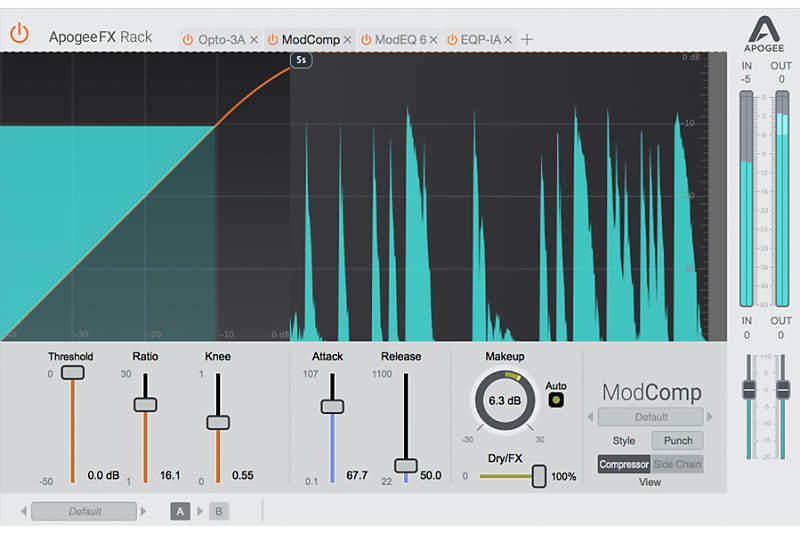 Apogee ModComp Modern Visual Compressor/Limiter (Download) | Reverb