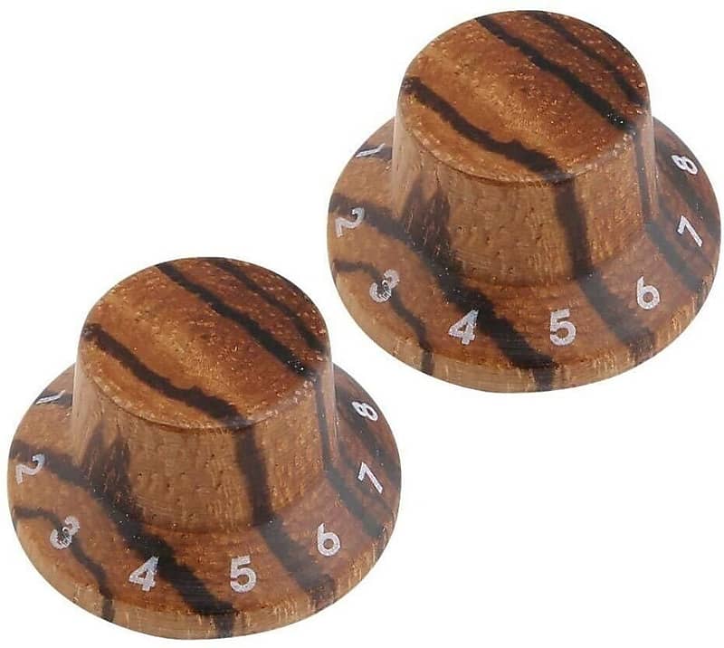 *NEW 2 Wood Bell CONTROL KNOBS for Gibson Les Paul Strat Push | Reverb