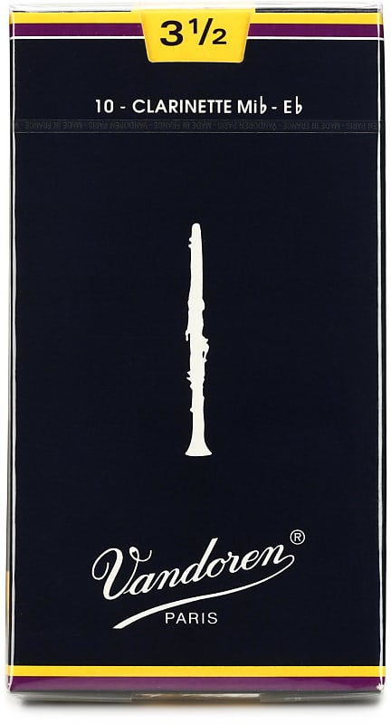 Vandoren CR1135 Traditional Eb Clarinet Reed - 3.5 (10-pack) | Reverb