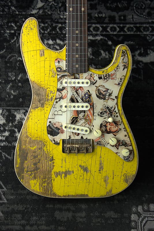 Roidz Stratocaster Hardtail TV Yellow Heavy Relic | Reverb