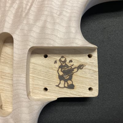 Warmoth Swamp Ash Strat Body with Quilt/Flame Maple Top | Reverb