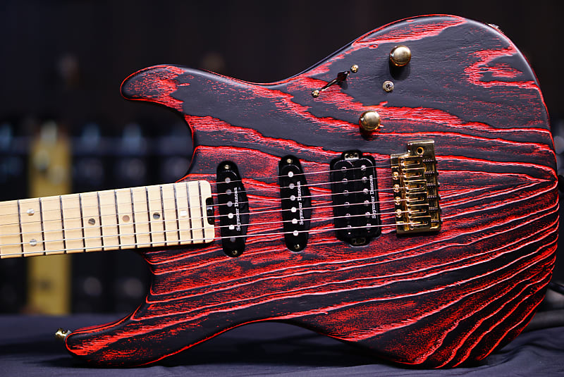 ESP Snapper driftwood - black w lava Filler | Reverb