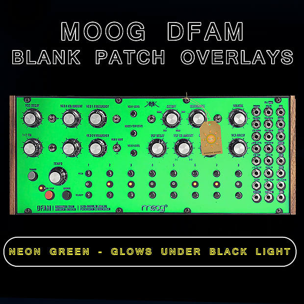 Moog DFAM Neon (Glow under Blacklight) Blank Patch / Preset | Reverb