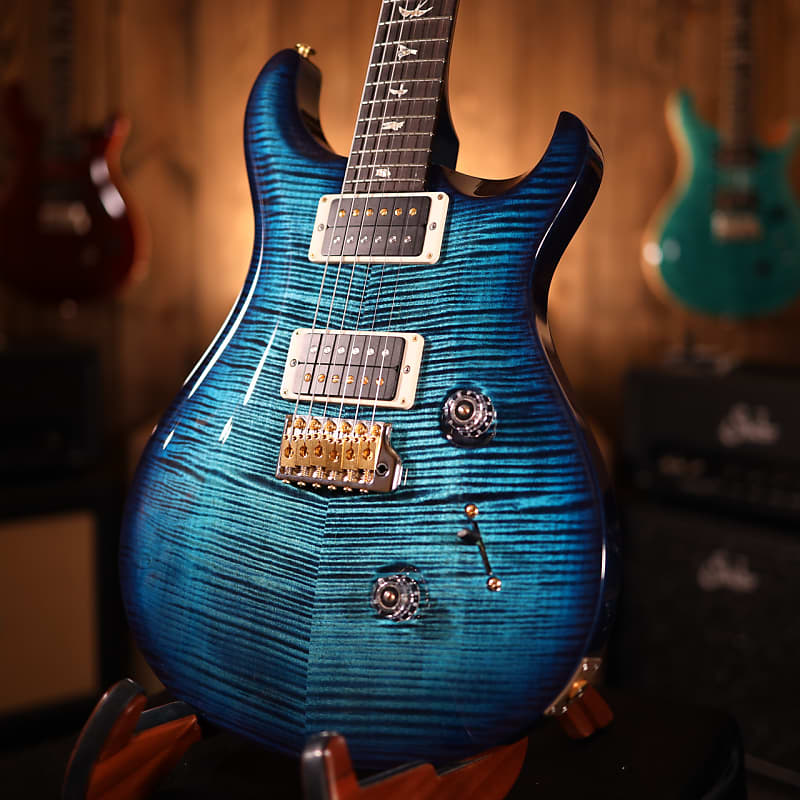 PRS 10 Top Custom 24 River Blue Wrap Burst 5185 | Reverb